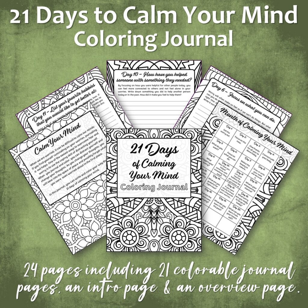 21 Days of Calming Your Mind Coloring Journal - Plan Journal Color