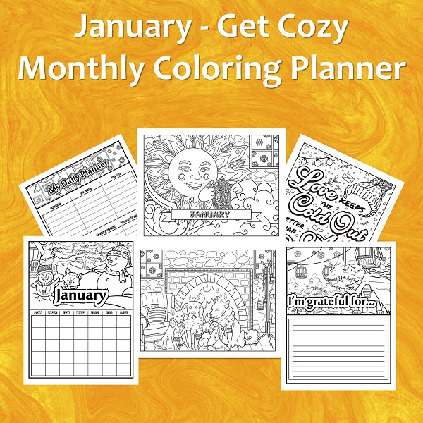 May - Serene Spring Monthly Coloring Planner - Plan Journal Color